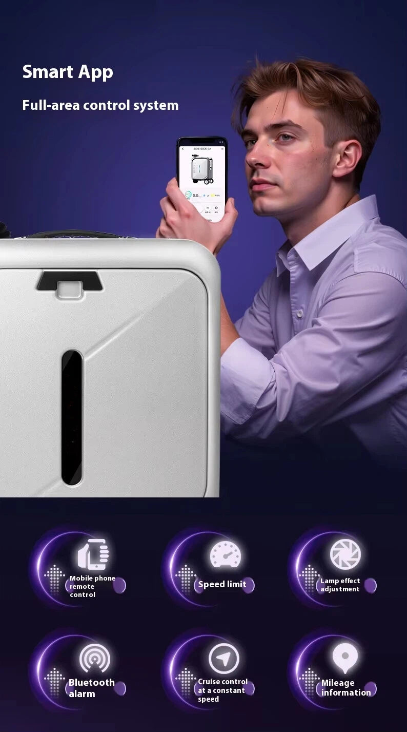 20-Inch Smart Suitcase Scooter with App Control - Woosir
