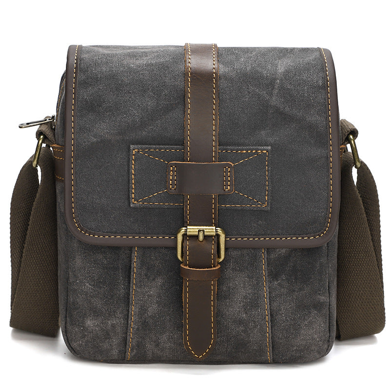 Durable Waterproof Waxed Canvas Messenger Bag - Woosir