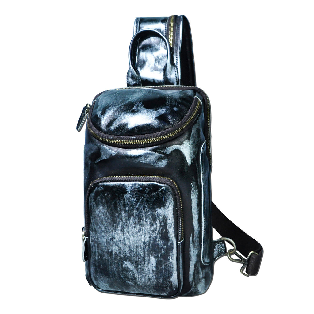 Vintage Leather Sling Bag 12-inch - Woosir