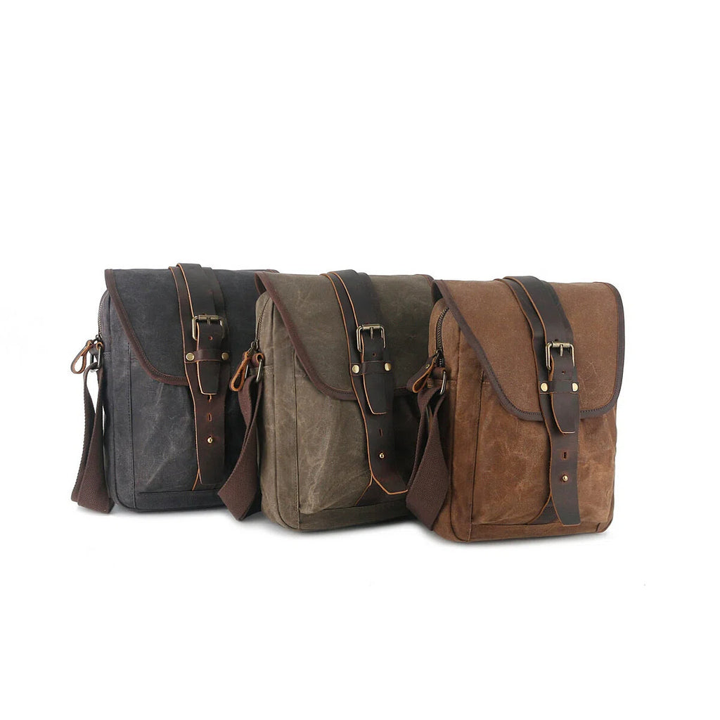 Umhängetasche aus gewachstem Canvas, klein - Woosir