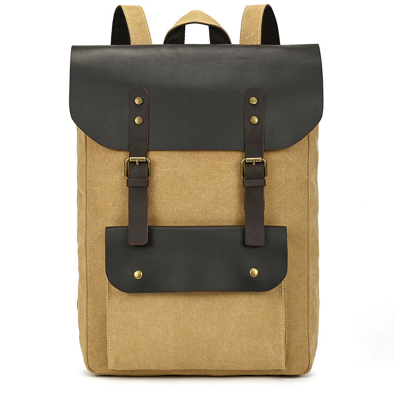 Canvas Vintage School Backpack - Woosir