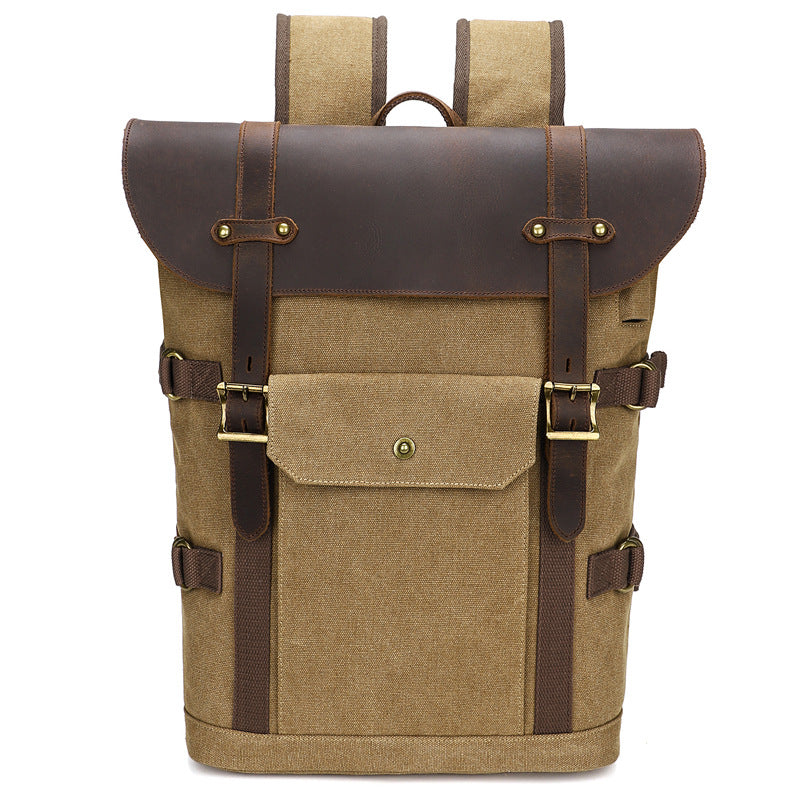 Canvas Backpack Men's 15.6 Computer Bag - Woosir