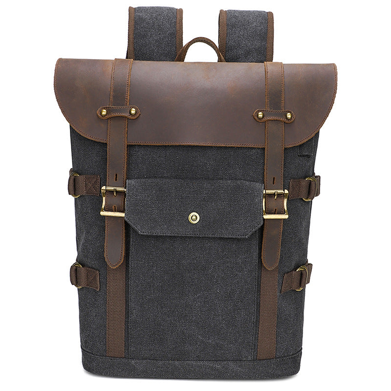 Canvas Backpack Men's 15.6 Computer Bag - Woosir