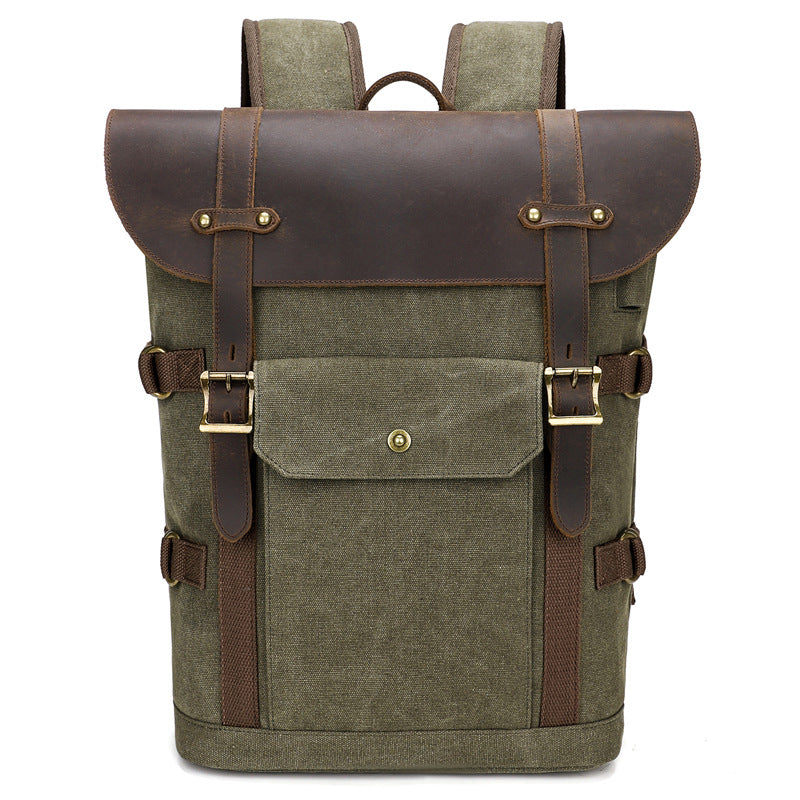 Canvas Backpack Men's 15.6 Computer Bag - Woosir