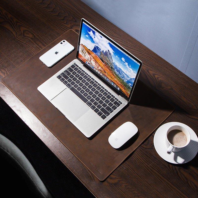 Genuine Leather Extended Desk Pad 23" - Woosir