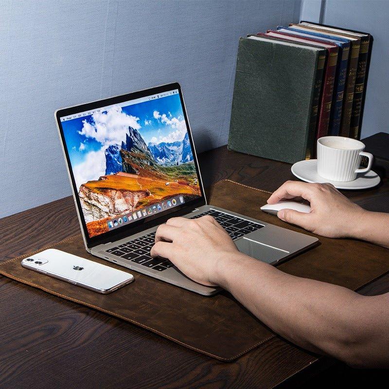 Genuine Leather Extended Desk Pad 23" - Woosir
