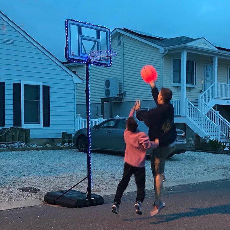 Glow In The Dark Bright LED Basketball + Luminous Net Set - Woosir