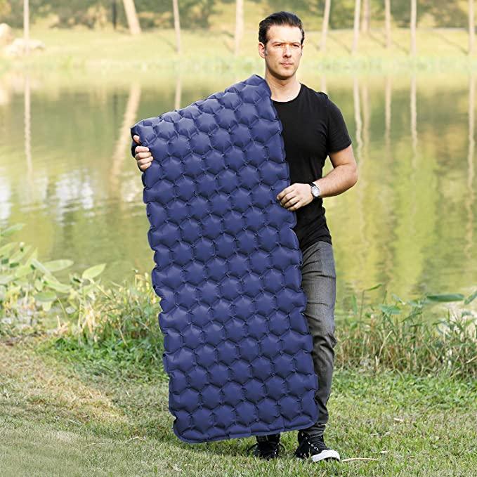 Inflatable Sleeping Mat With Pillow - Woosir