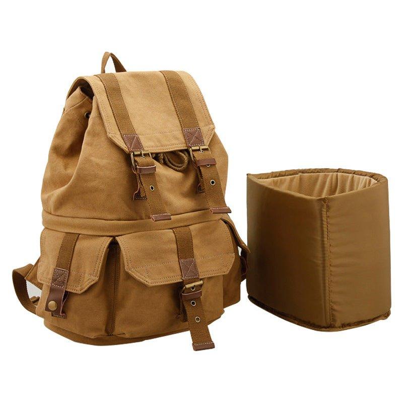 Military Style Canvas DSLR Camera Backpack - Woosir