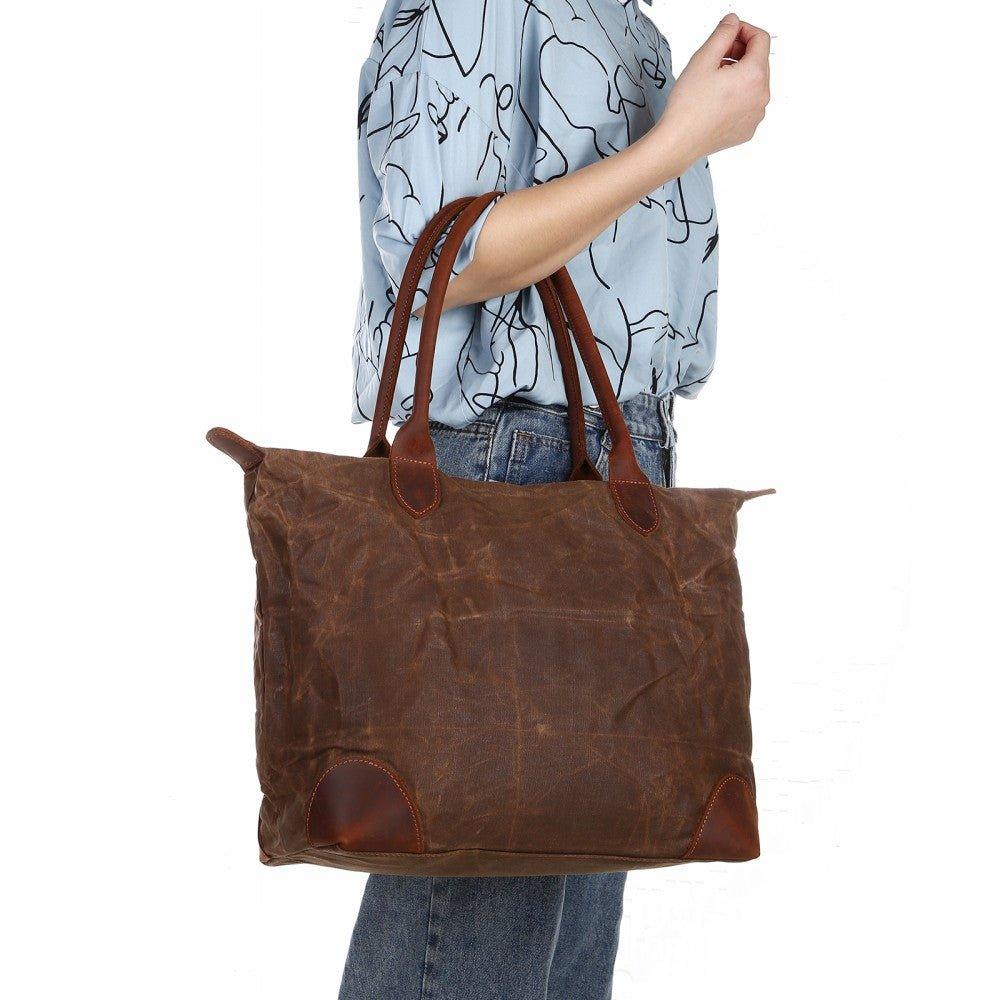 Woosir Canvas Tote Bags with Zipper Closure - Woosir