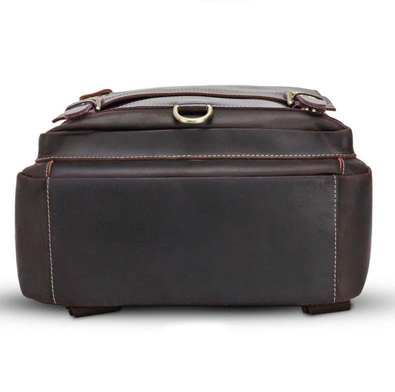 Trolley Sleeve Backpack Leather Mens - Woosir