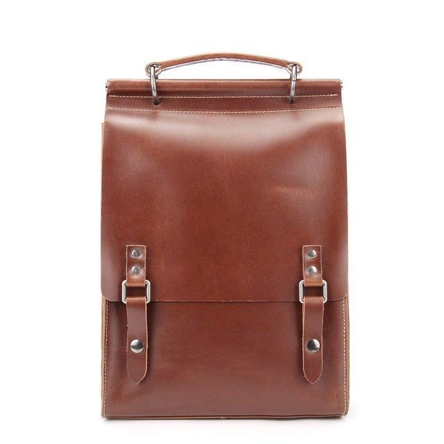 Woosir Vintage Leather College Backpacks Women Men - Woosir