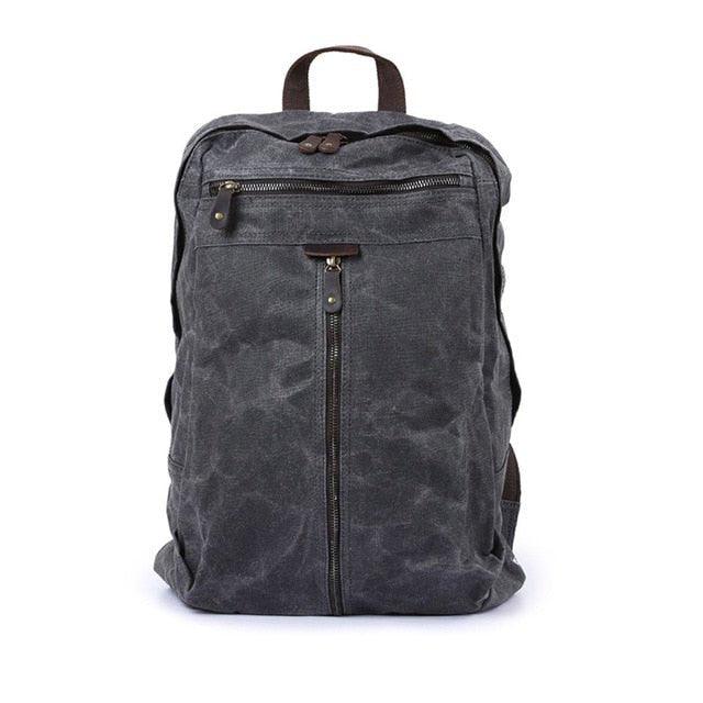 Waterproof Waxed Canvas Backpack Laptop Daypack - Woosir