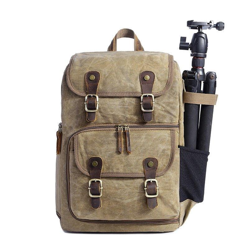Woosir Waterproof Waxed Canvas Bag Camera Backpack - Woosir